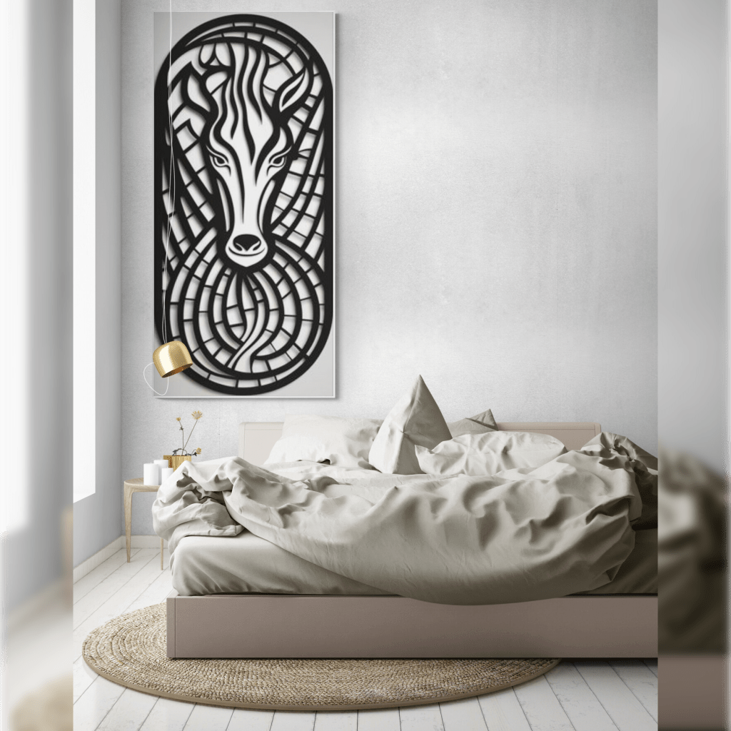 ANIMAL HEAD OVAL PANEL 00 WALL - Crafet